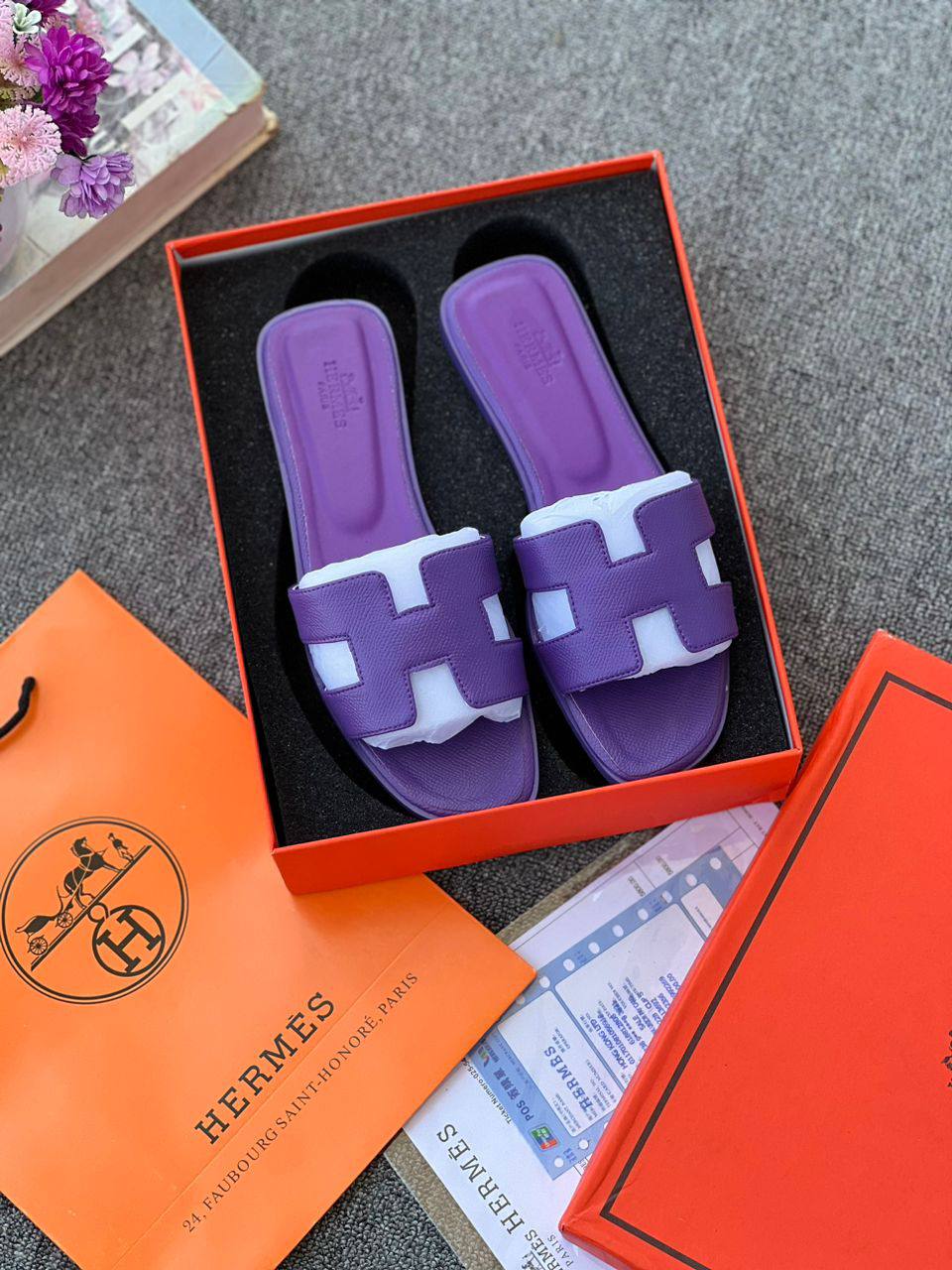 Women’s Luxury Hermes Slippers - Ruddys Store